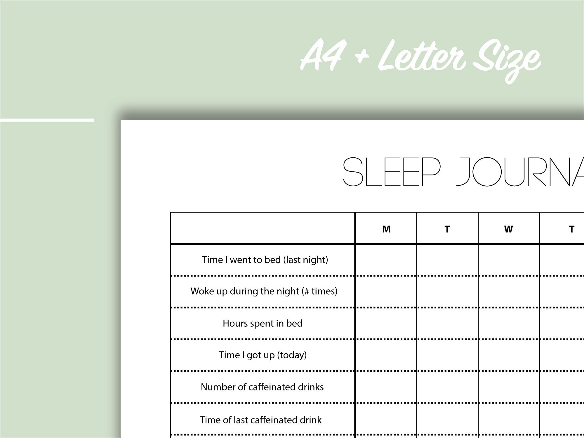 Sleep Journal: Insomnia Depression Anxiety Mood Mental | Etsy