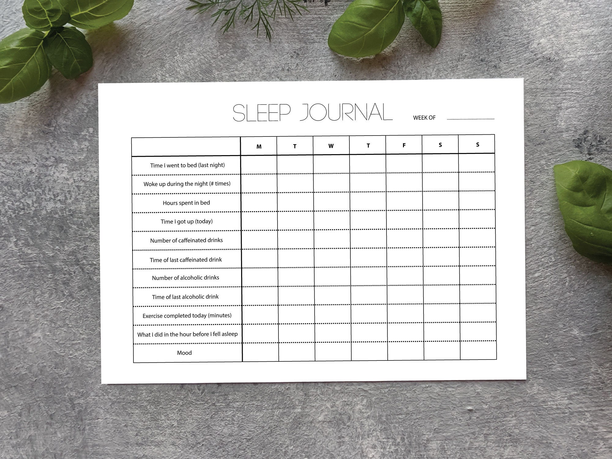 Sleep Journal: Insomnia, Depression, Anxiety, Mood, Mental Health ...