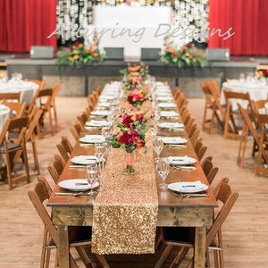 Gold Sequin Linens Tablecloth Runner Overlay Wedding Event Party ...
