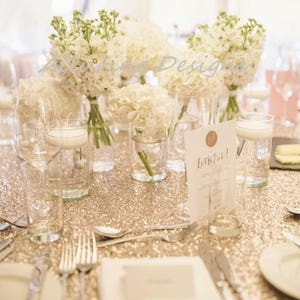 Sequin Table Overlays Linens Wedding Event Party Anniversary Shower ...