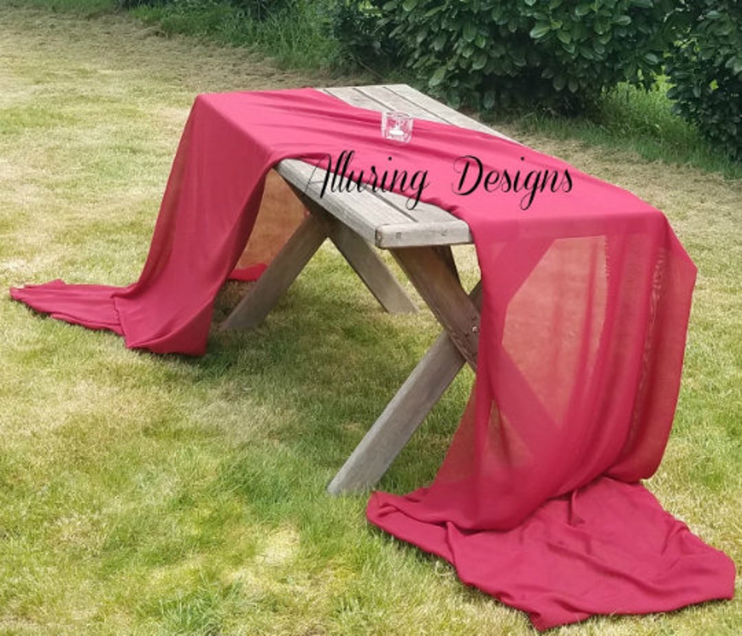 Romantic Chiffon Linens Tablecloth Runner Overlay Wedding Event Party ...