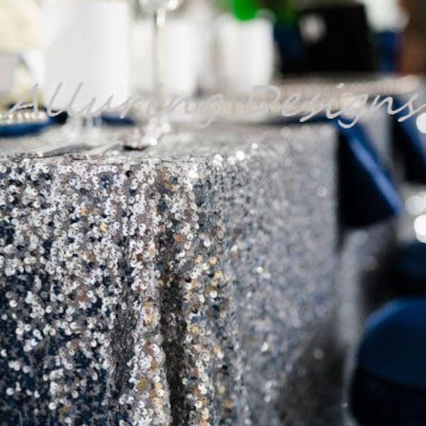 Silver Sequin Linen - Etsy