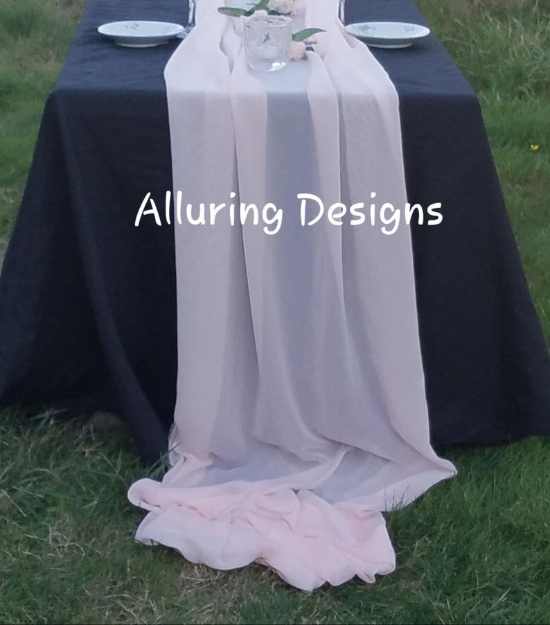 Romantic Chiffon Linens Tablecloth Runner Overlay Wedding - Etsy
