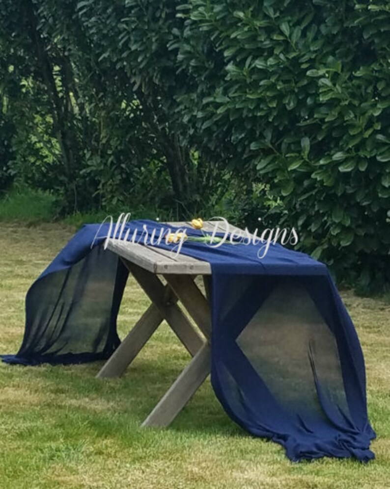 Romantic Chiffon Linens Tablecloth Runner Overlay Wedding - Etsy