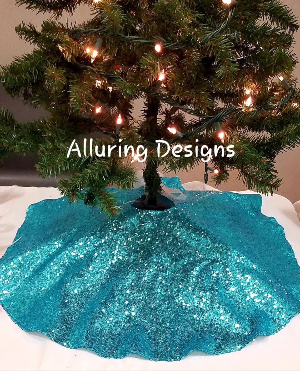 1 Day Ship Sequin Tree Skirt Holiday Christmas Tree Skirt - Etsy