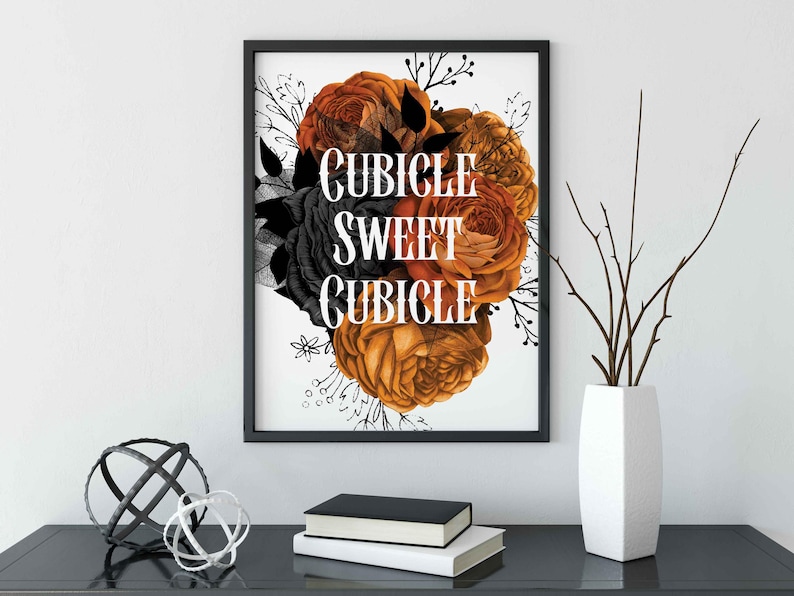 Cubicle Sweet Cubicle Halloween Printable | Cubicle Decor | Spooky ...