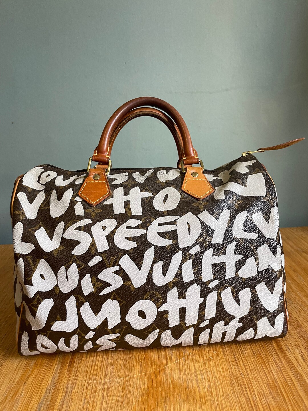 Louis Vuitton Authentic Vintage Speedy 30 Graffiti Monogram Handbag ...