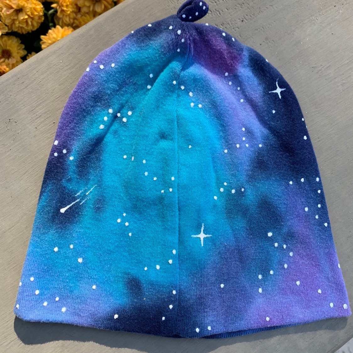 Tie Dye Galaxy Baby Beanie Hat Under the Nile Brand Organic 0-3 Months ...