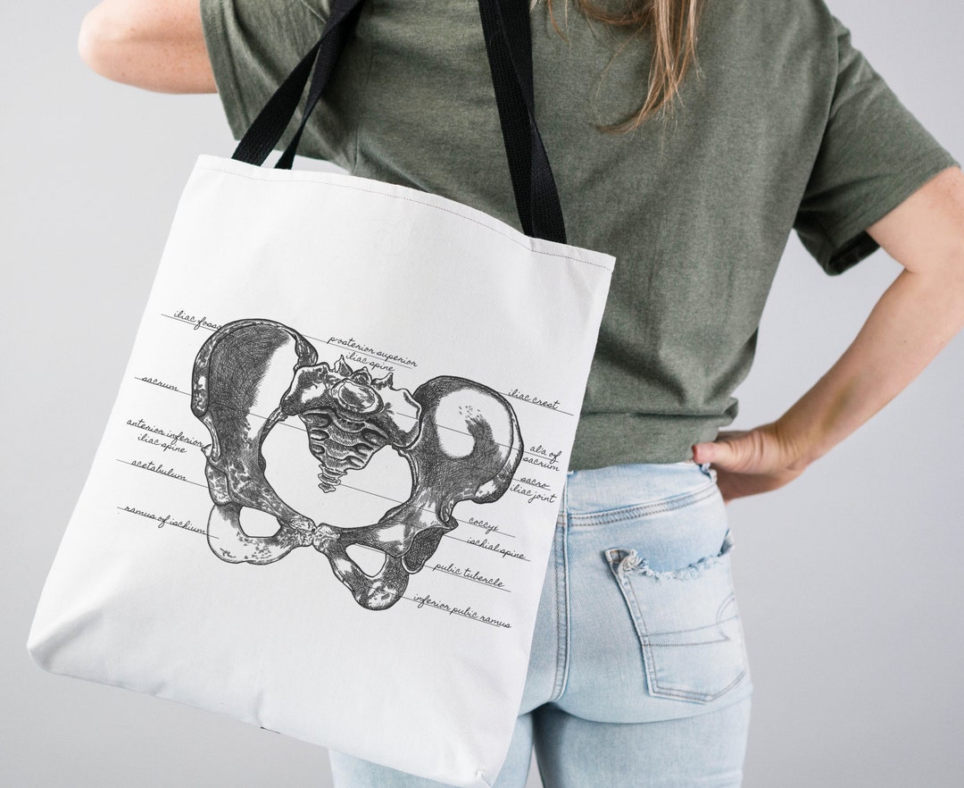 Anatomy Tote Bag Medical School Gift Obgyn Bag Pelvic Health Bag - Etsy
