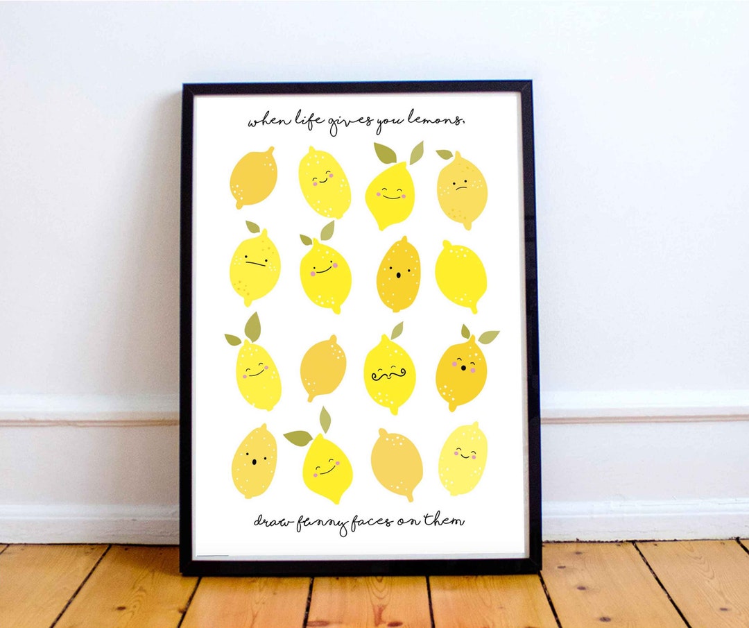 When Life Gives You Lemons Print - FREE UK DELIVERY - Etsy