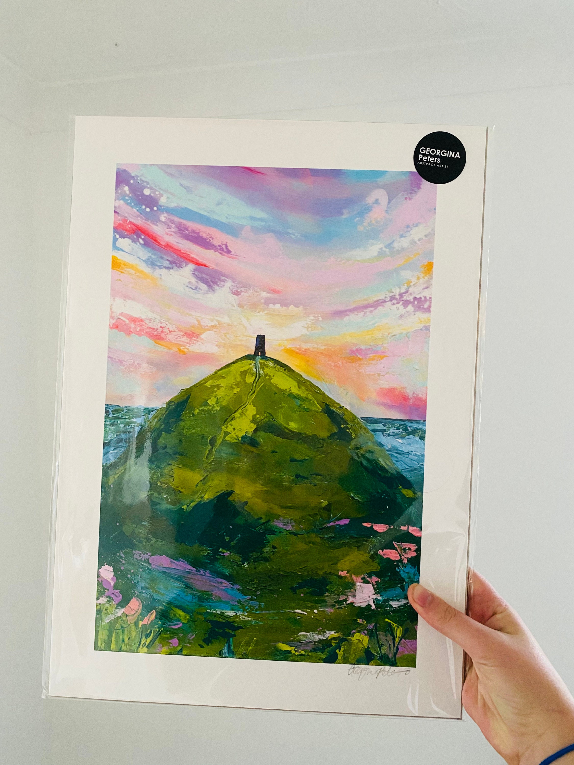 Glastonbury Tor - Sunset Abstract Art Print - Etsy