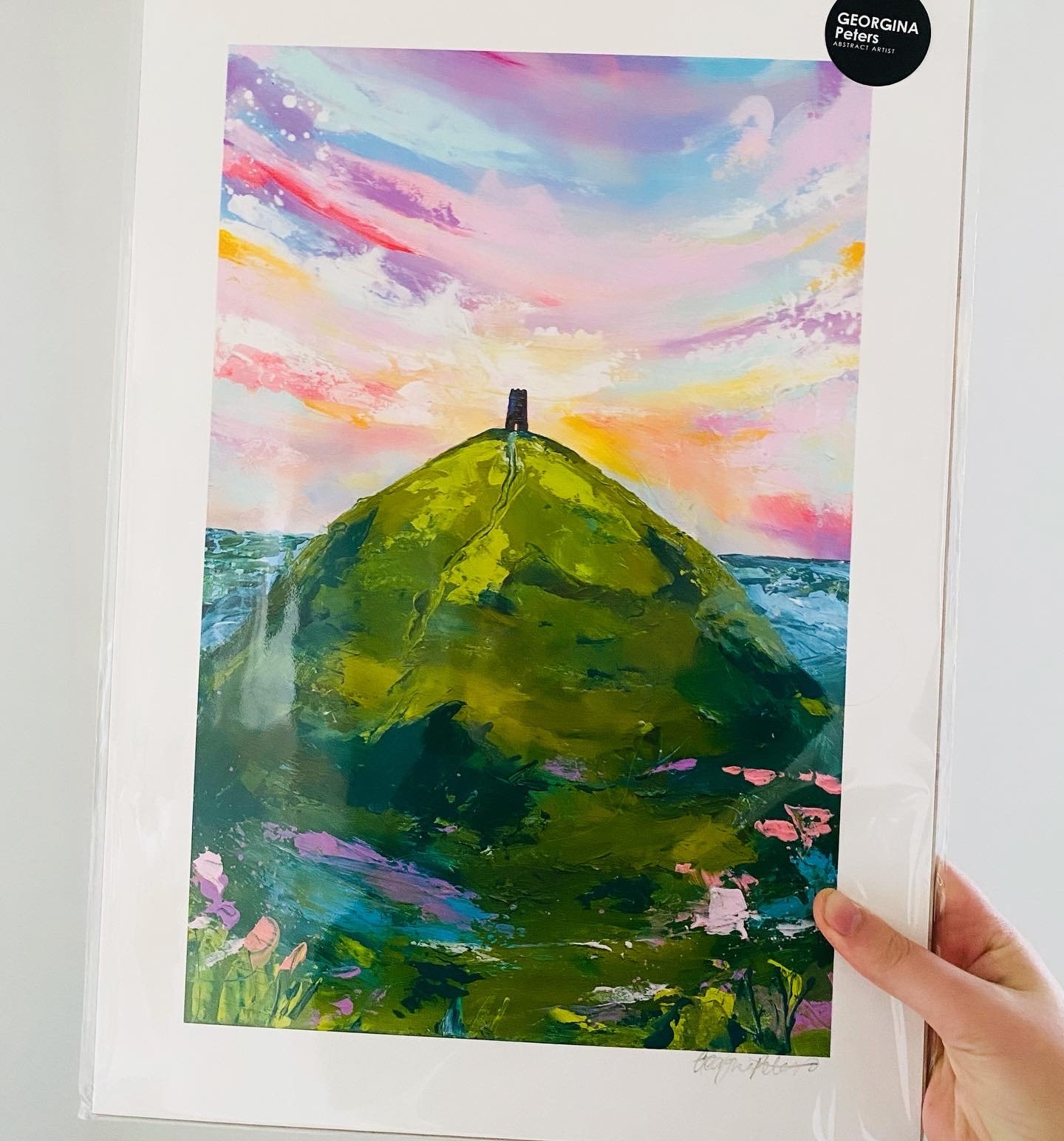 Glastonbury Tor - Sunset Abstract Art Print - Etsy