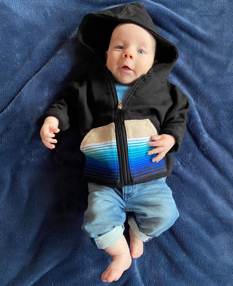 Baby Zip up Hoodie With Serape Pockets - Etsy