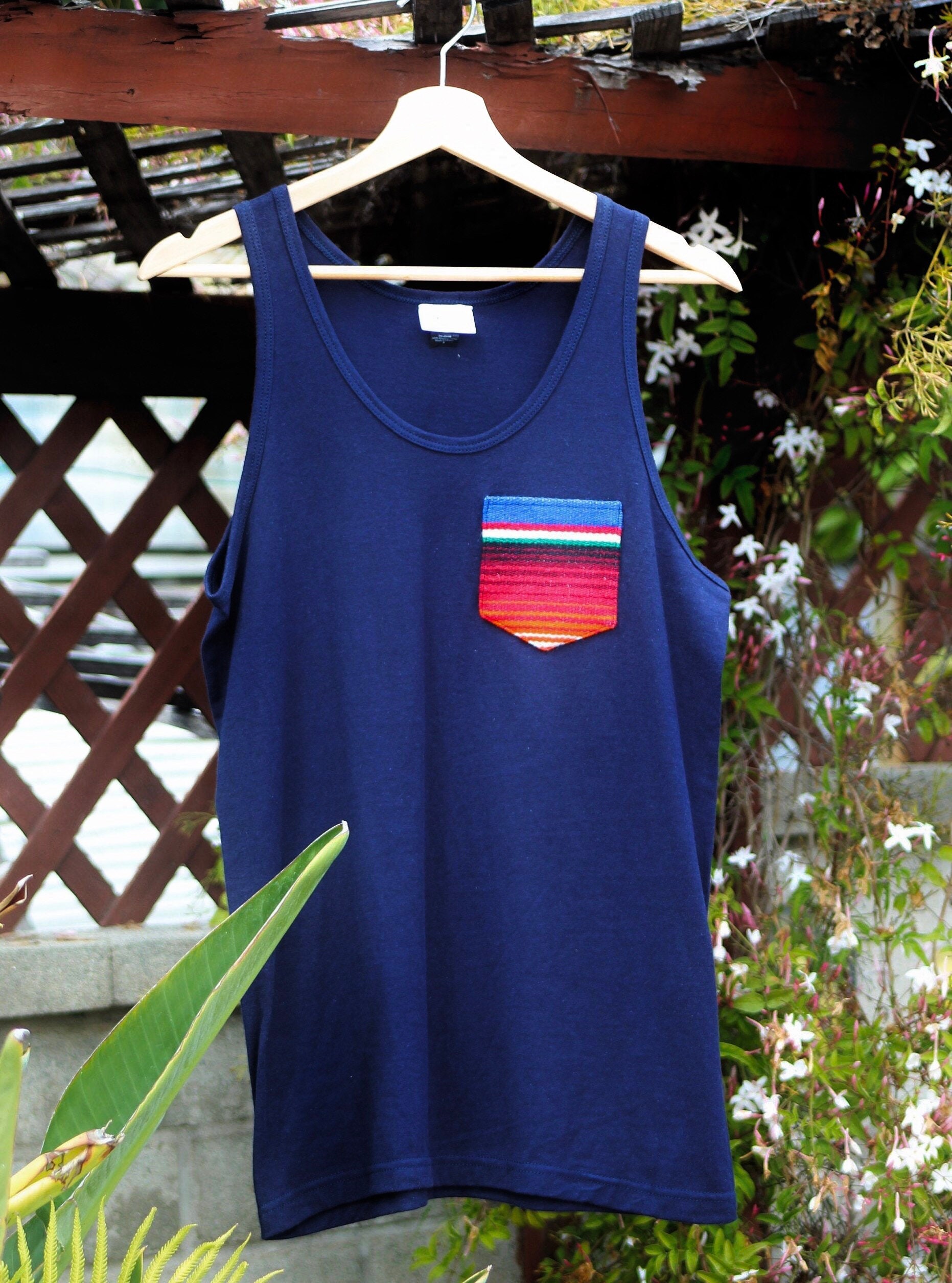 Men's Tank Top With Serape Pocket - Etsy