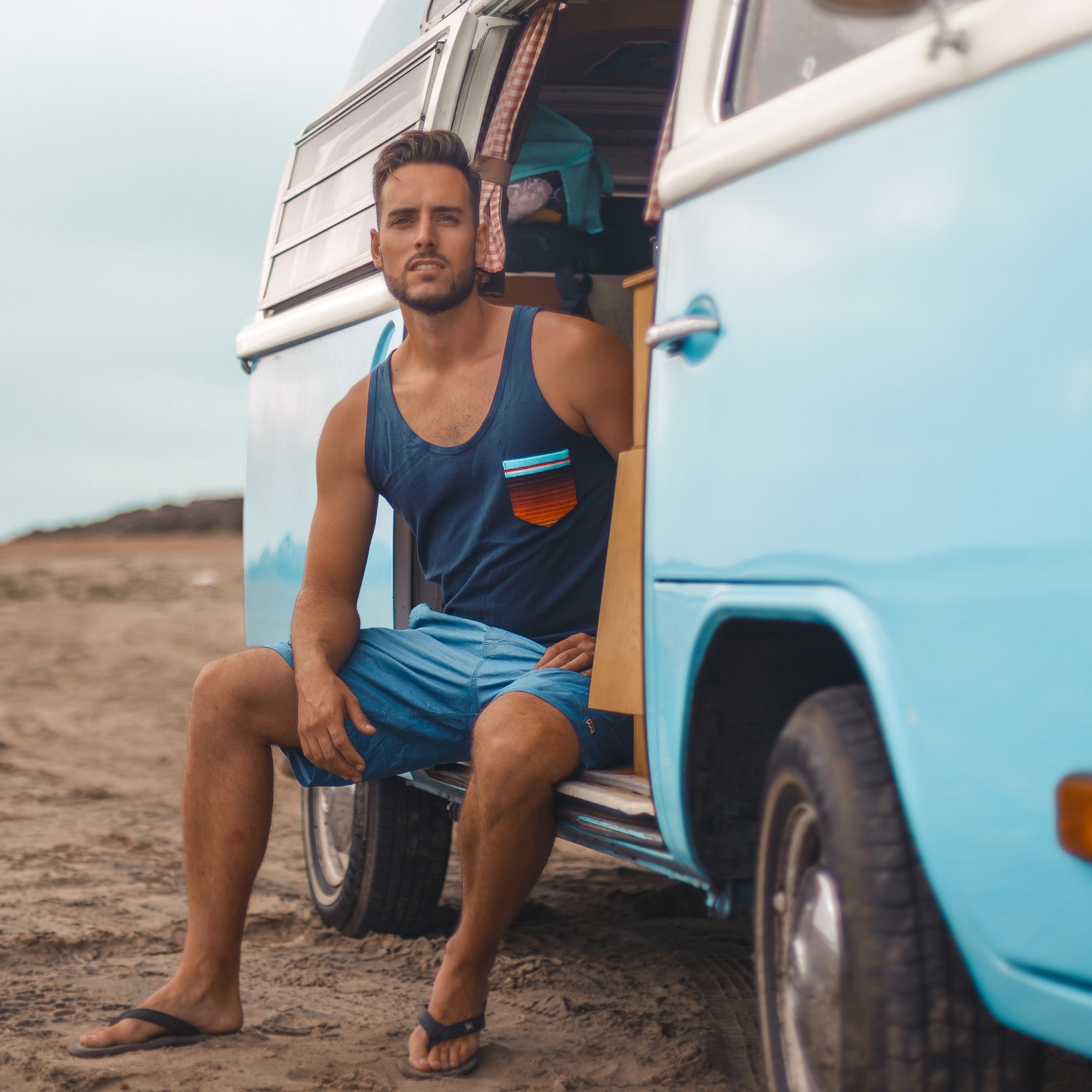 Men's Tank Top With Serape Pocket - Etsy