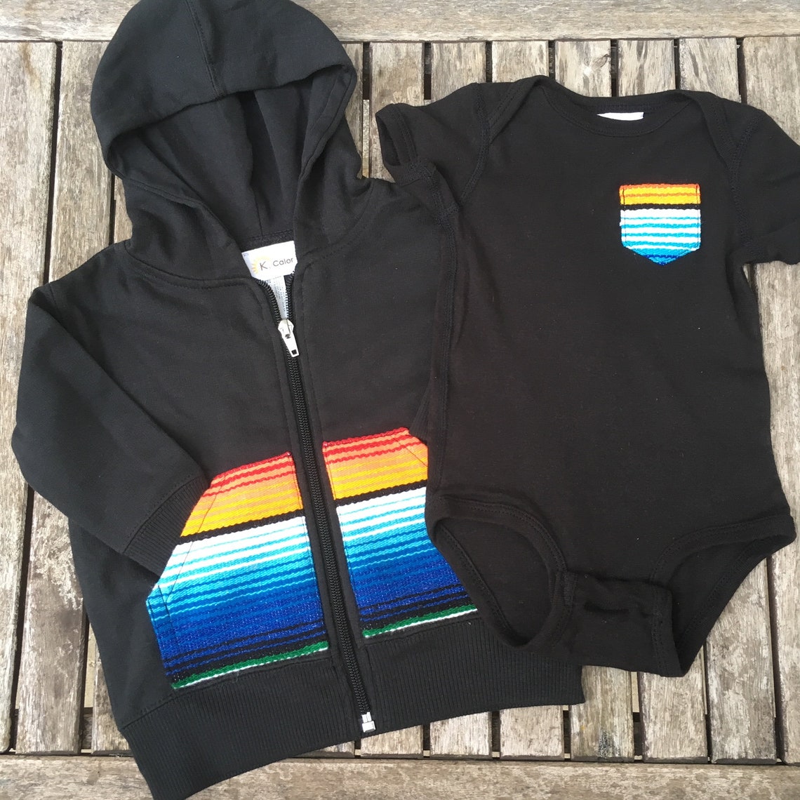 Baby Zip up Hoodie With Serape Pockets - Etsy