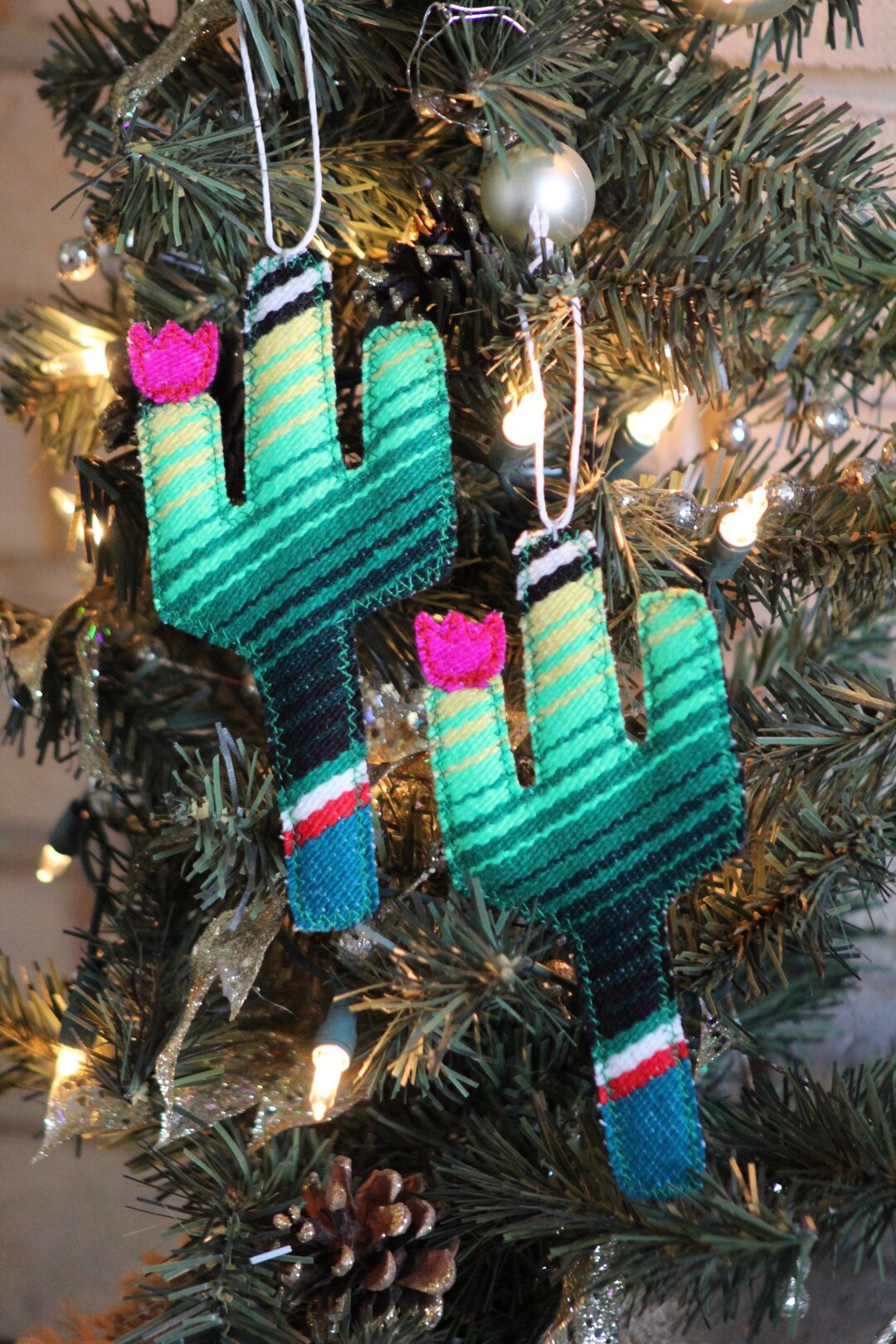 Serape Cactus Oraments - Etsy