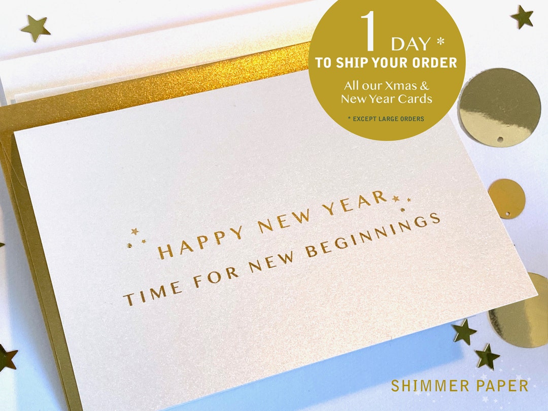 Happy New Year Card, New Year Cards, Confetti Happy New Year, Time for ...