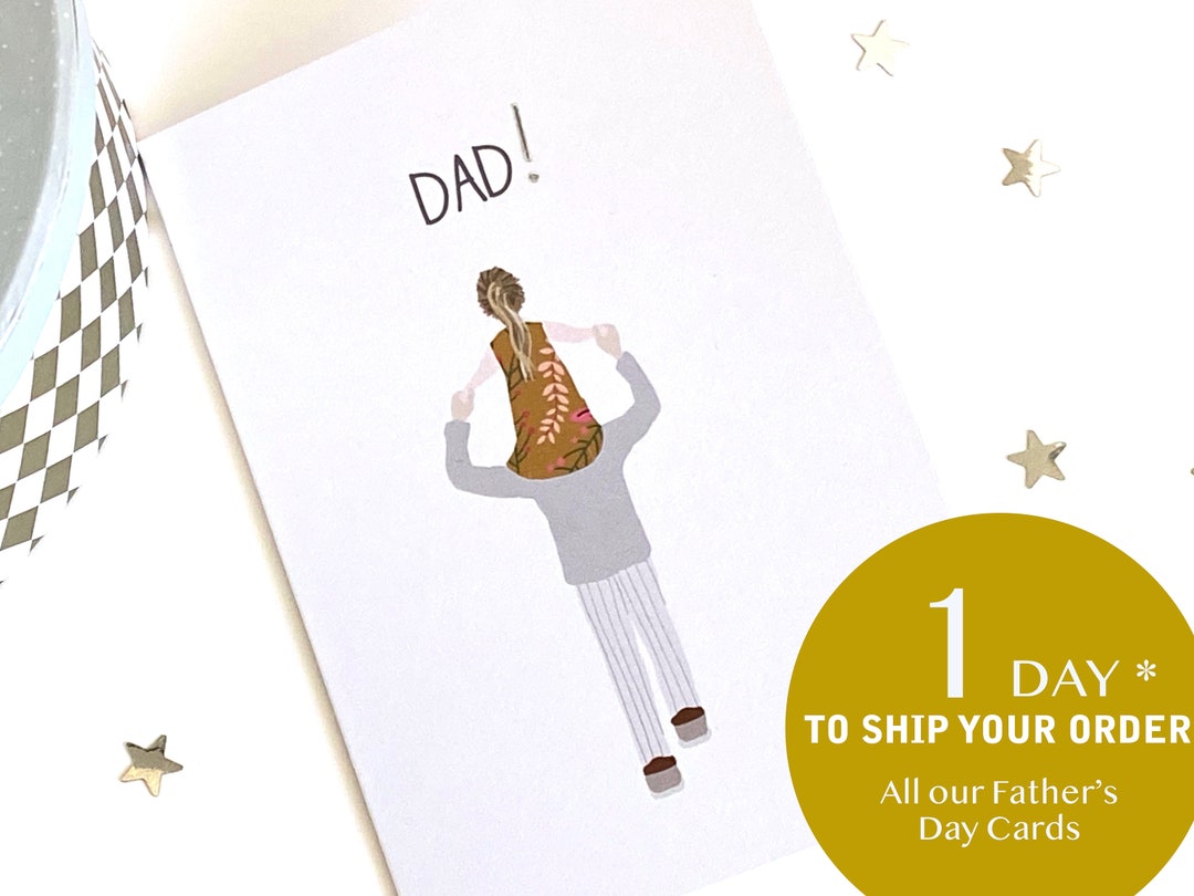 Dad and Daughter Card, Father and Daughter Card. Father's Day Card ...