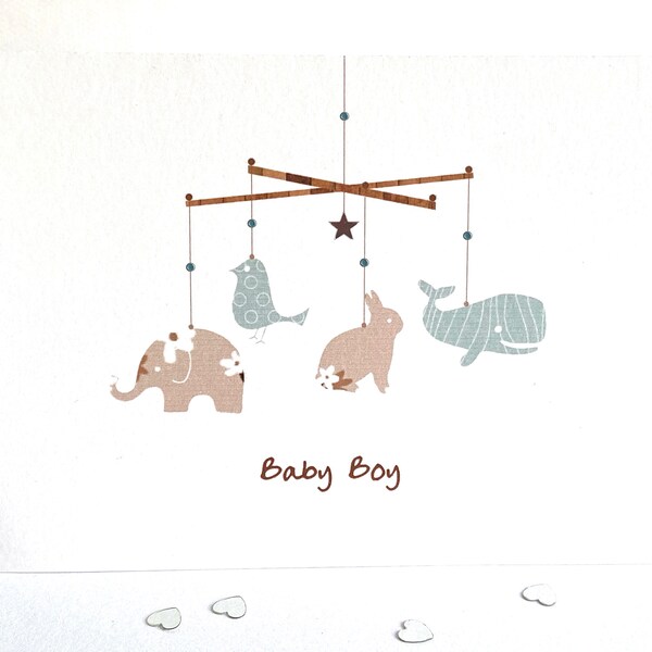 Baby Clothes Line Card, New Baby Card Personalized, Congratulations ...