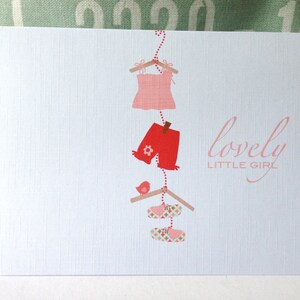 Baby Clothes Line Card, New Baby Card Personalized, Congratulations ...