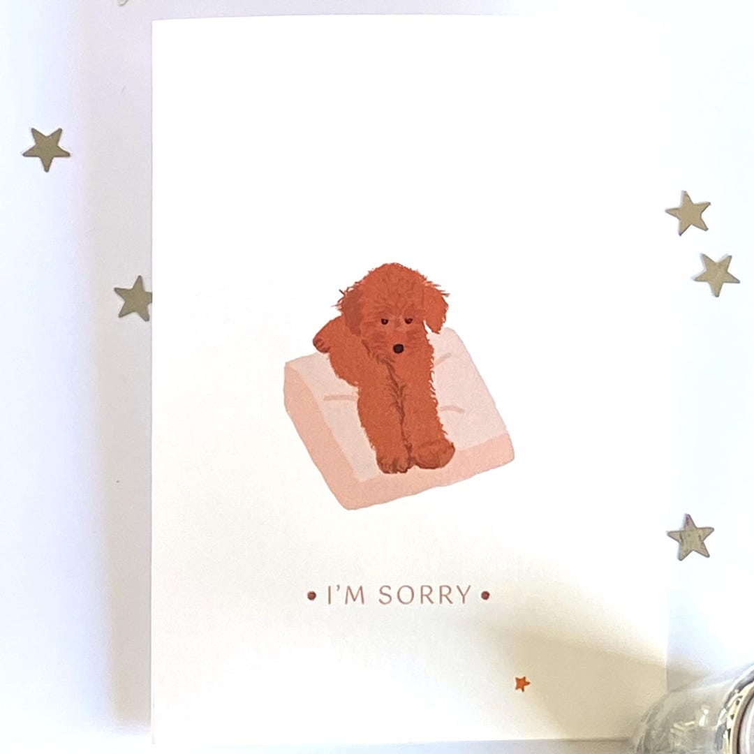 I'm Sorry Card – Funny Apology Card With Dogs – Cute Pet Lover Greeting ...