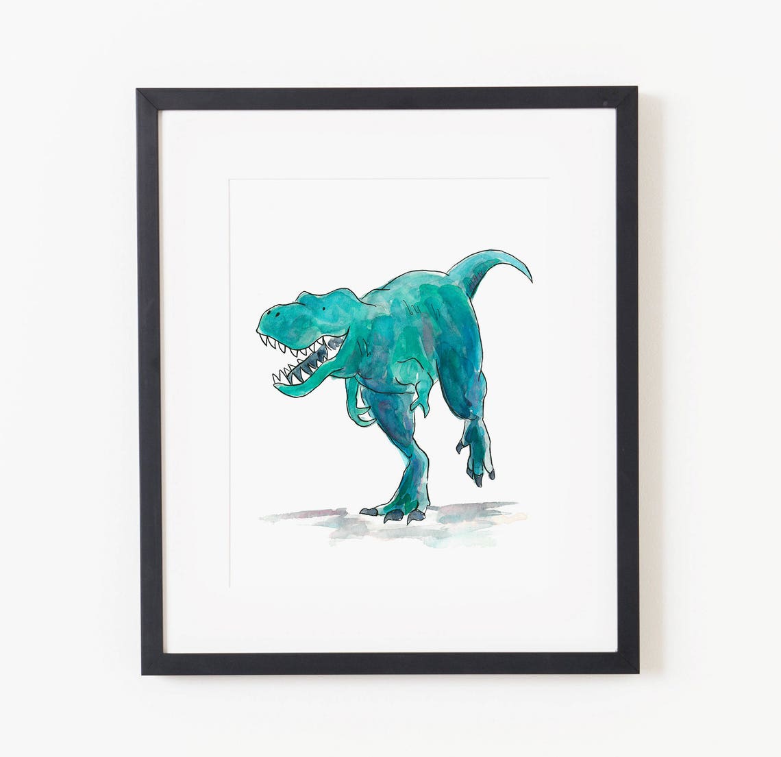 T-rex Dinosaur Watercolor Print Tyrannosaurus Illustration - Etsy