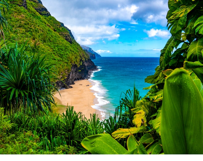 Scenic Hawaii Fine Art Print Titled hidden Valley - Etsy