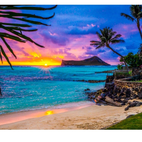 Hawaiian Big Wave Surf Fine Art Print Titled | Etsy