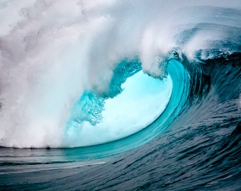 Hawaiian Big Wave Surf Fine Art Print Titled - Etsy