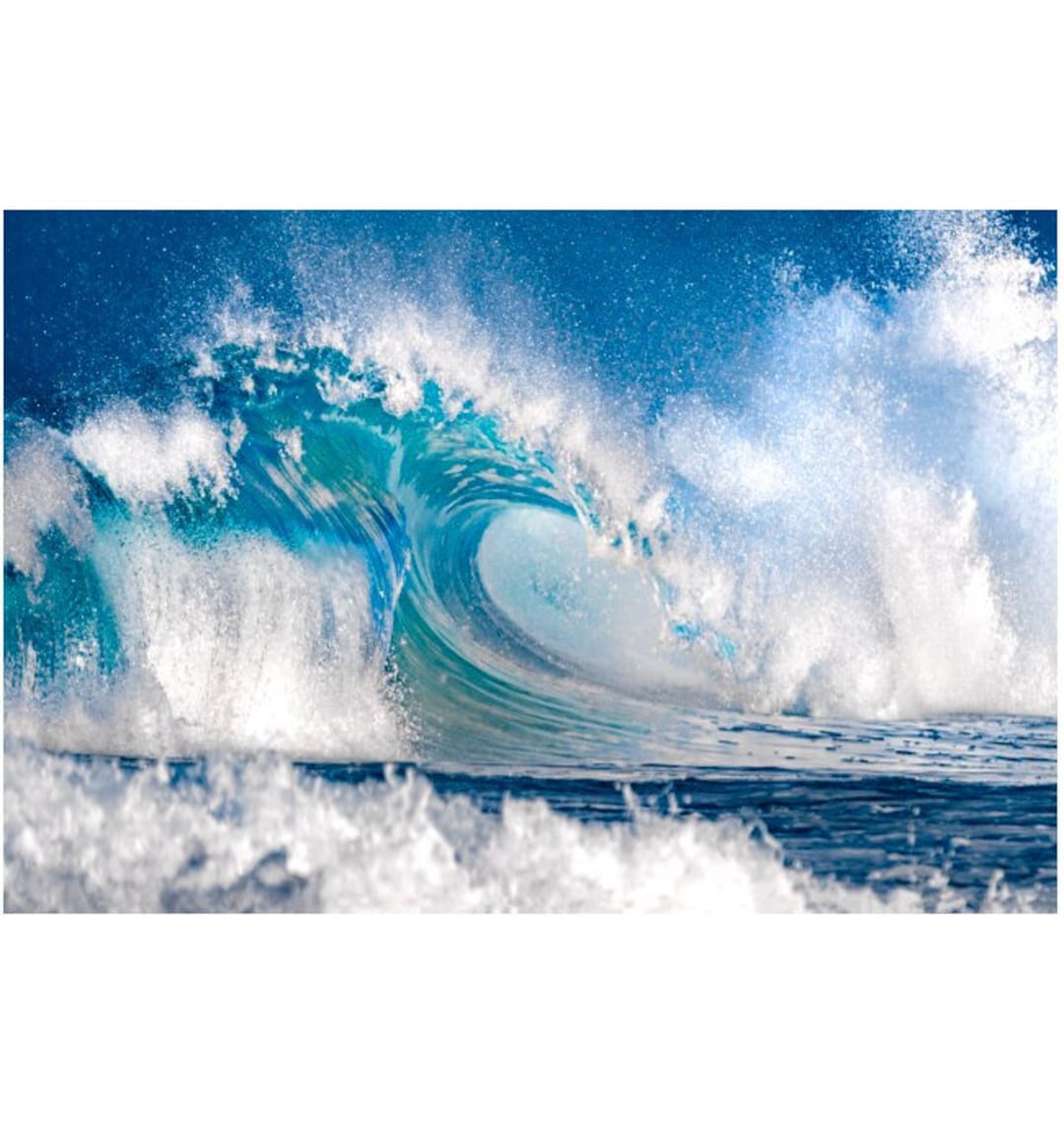 Hawaiian Big Wave Surf Fine Art Print Titled "hawaiian Ice" on 5"x7", 8 ...