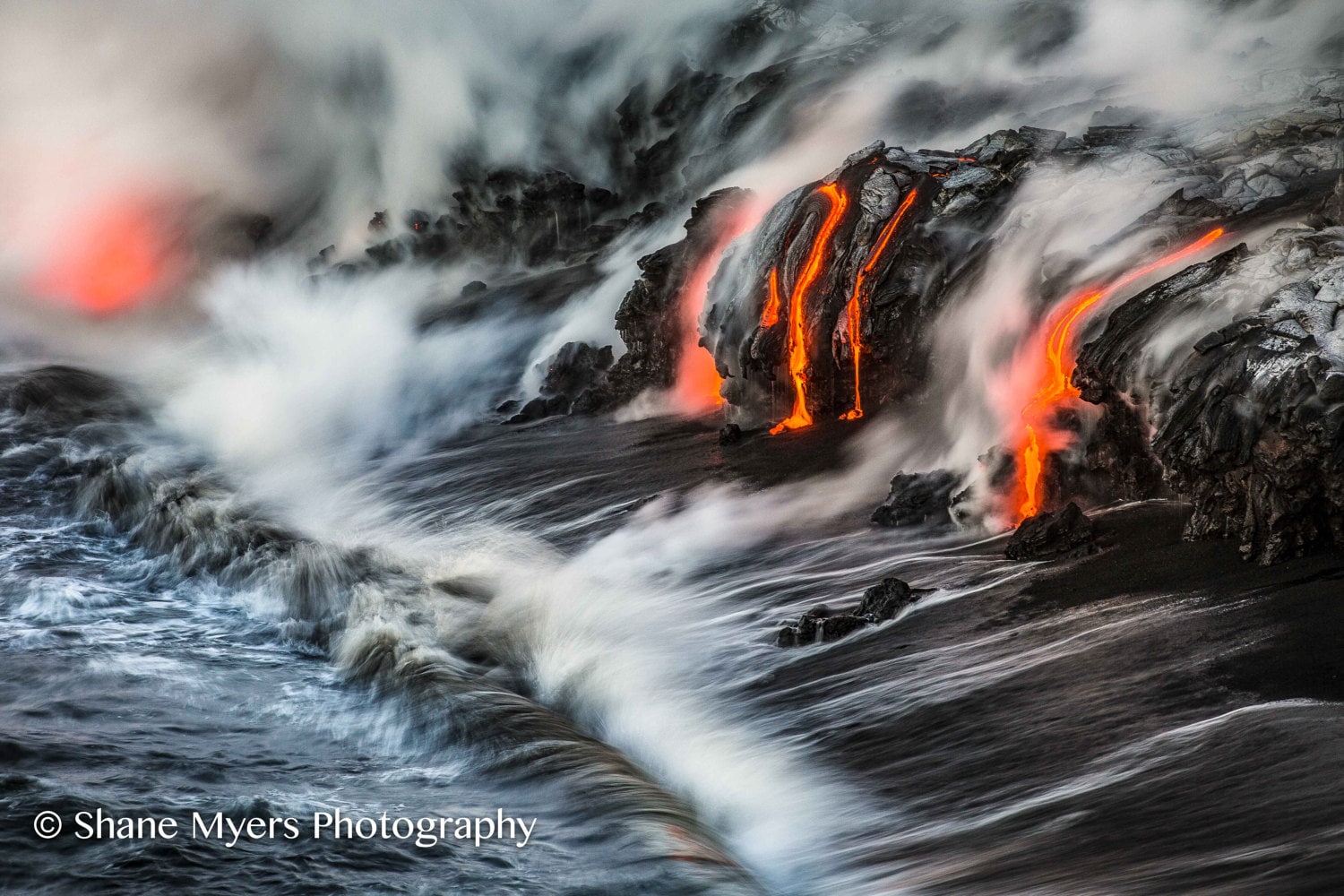 Lava Flow Into Ocean