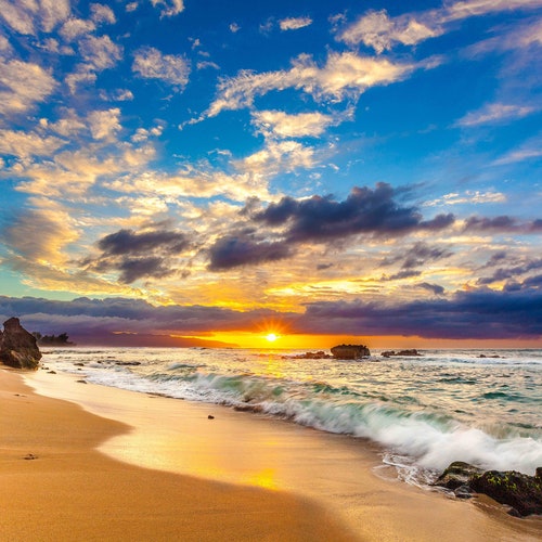 Beautiful Hawaiian Sunset Fine Art Print Titled tropical - Etsy