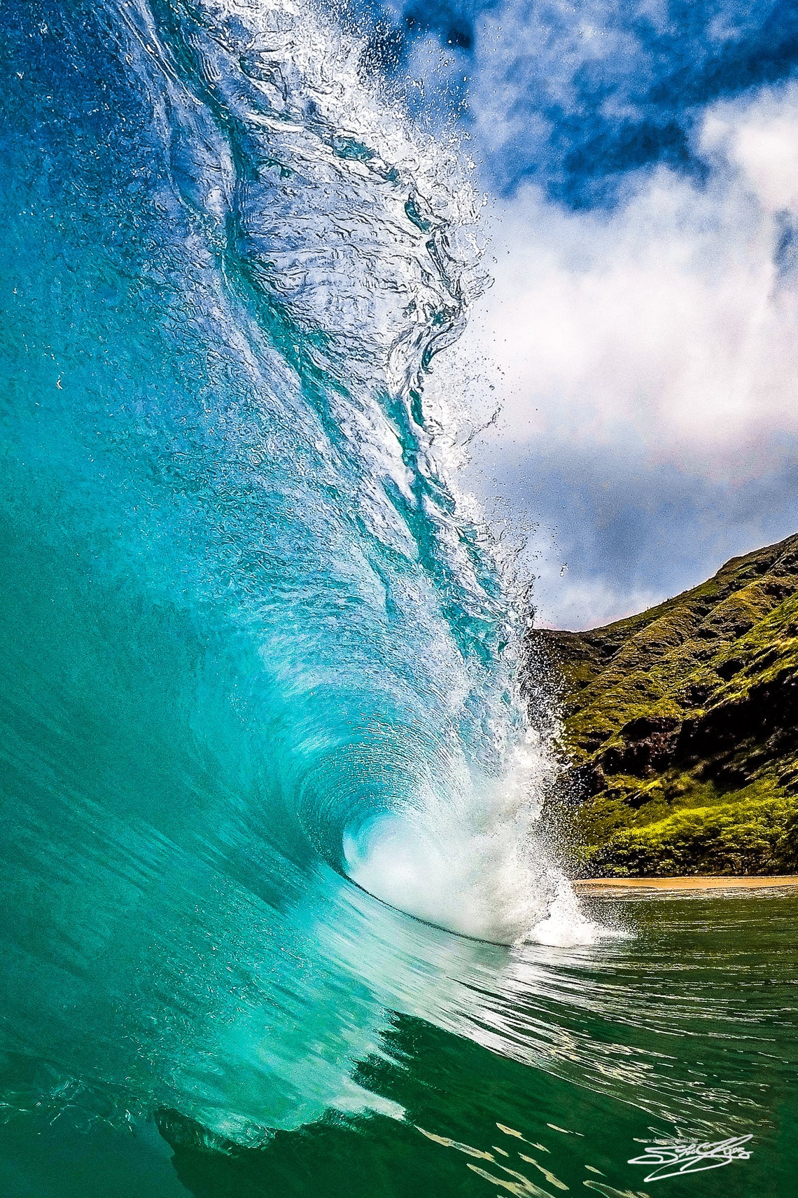 Wave Photo of Surf in Hawaii on Aluminum or Canvas | Etsy