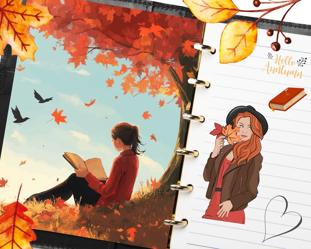 AUTUMN RELAX Planner Printable Cover/autumn Forest Planner Divider ...