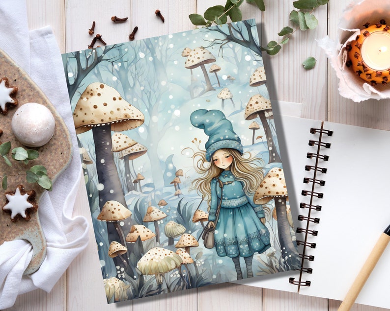 A Girl in the Forest Planner Printable Cover/winter Planner Divider ...