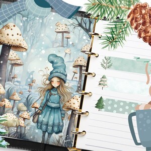 A Girl in the Forest Planner Printable Cover/winter Planner Divider ...