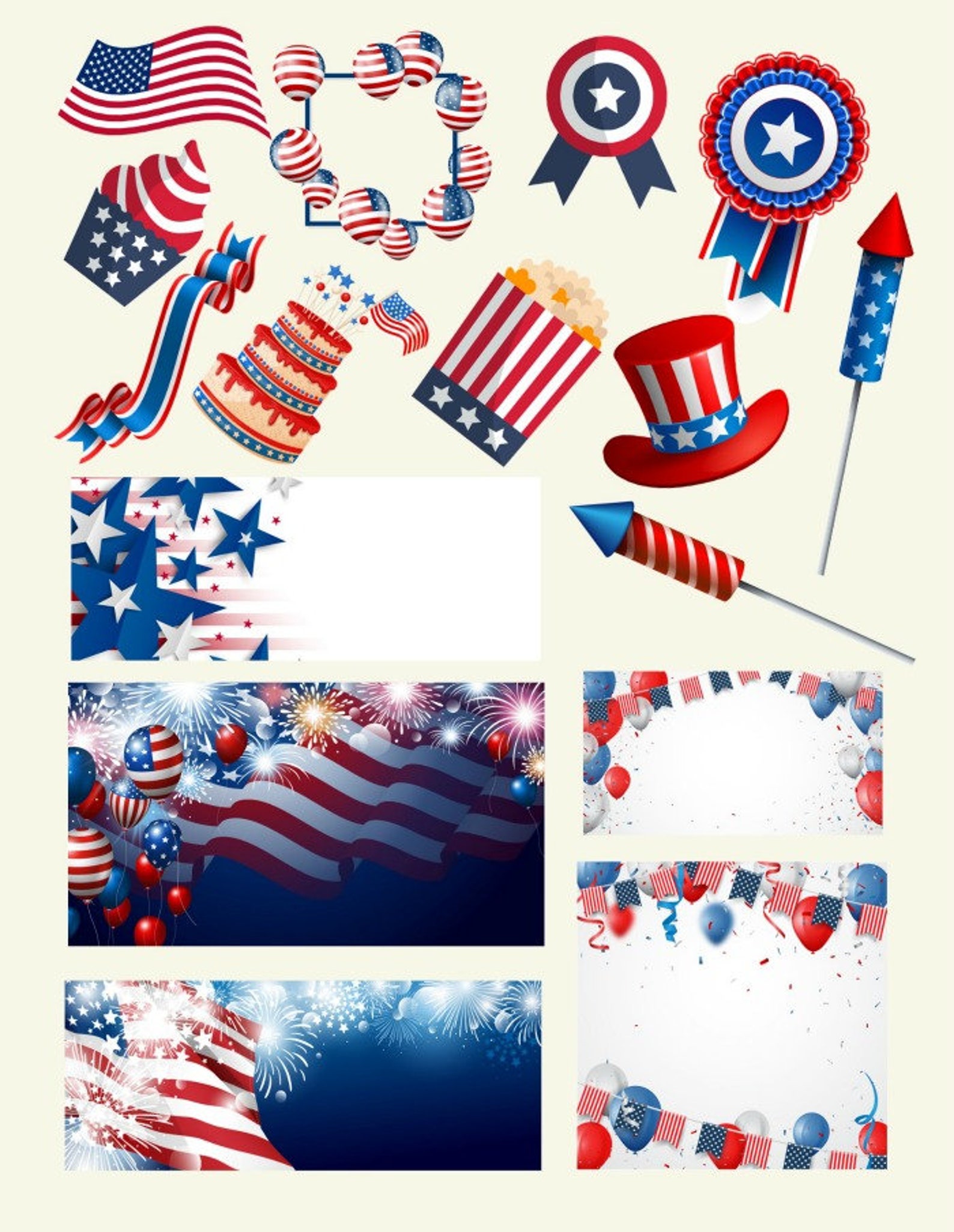 INDEPENDENCE DAY Digital Planner Stickers for Goodnotes/ iPad Stickers ...