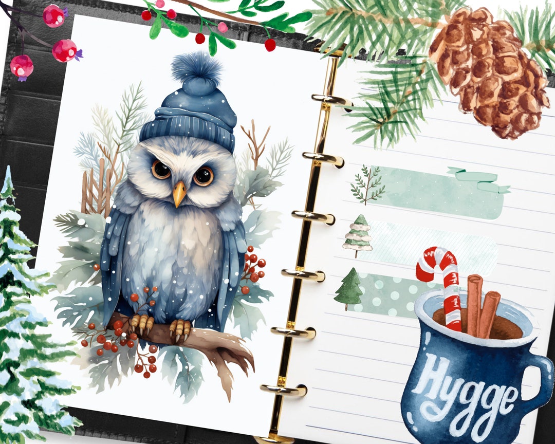 WINTER OWL Planner Printable Cover/winter Planner - Etsy
