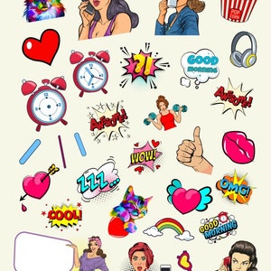 POP ART Digital Planner Stickers for Goodnotes/ Ipad | Etsy