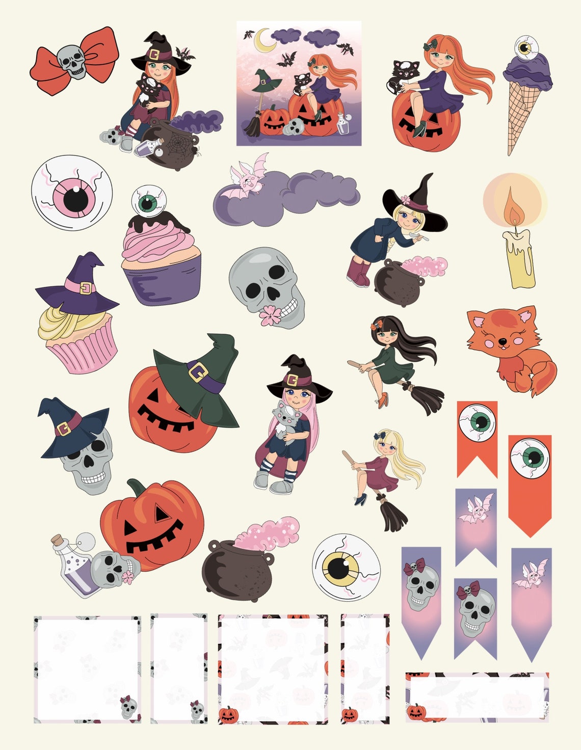 HALLOWEEN Digital Planner Stickers for Goodnotes/ iPad Stickers ...