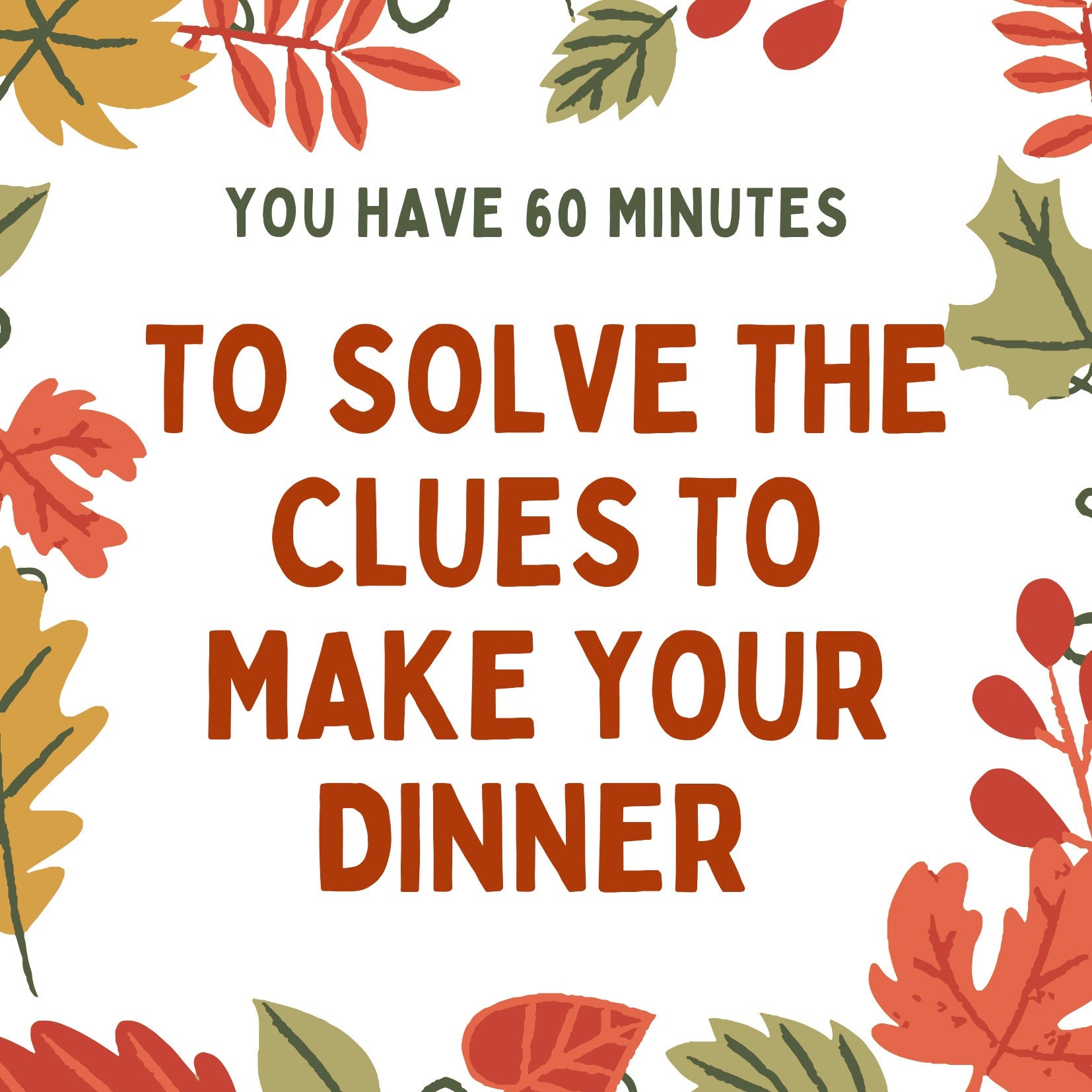 Thanksgiving Virtual Escape Room Game | Family Friendly Online Game ...