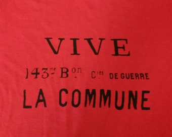VIVE LA COMMUNE T-shirt paris Commune | Etsy