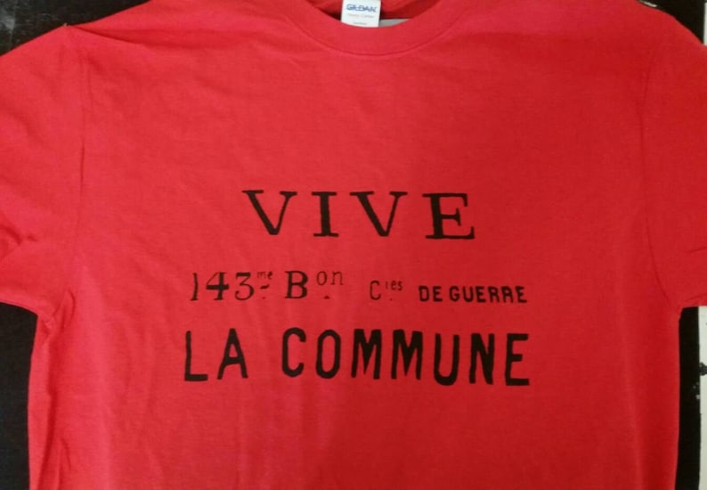 VIVE LA COMMUNE Flag T-shirt paris Commune - Etsy
