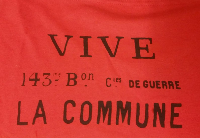 VIVE LA COMMUNE flag t-shirt Paris Commune | Etsy