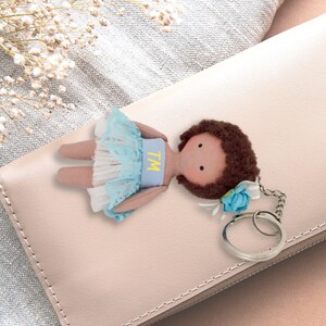 Custom Key Chain Flower Girl Proposal Gift Personalised Doll - Etsy