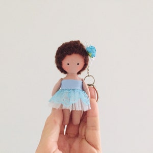 Custom Key Chain Flower Girl Proposal Gift Personalised Doll - Etsy