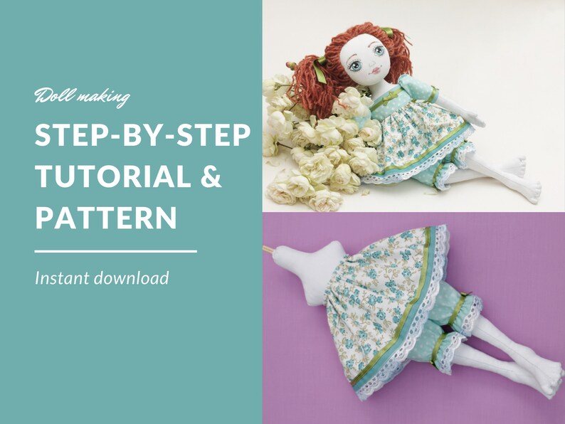 Doll Making Sewing E-pattern & Tutorial Cloth Doll PDF Instant Download ...