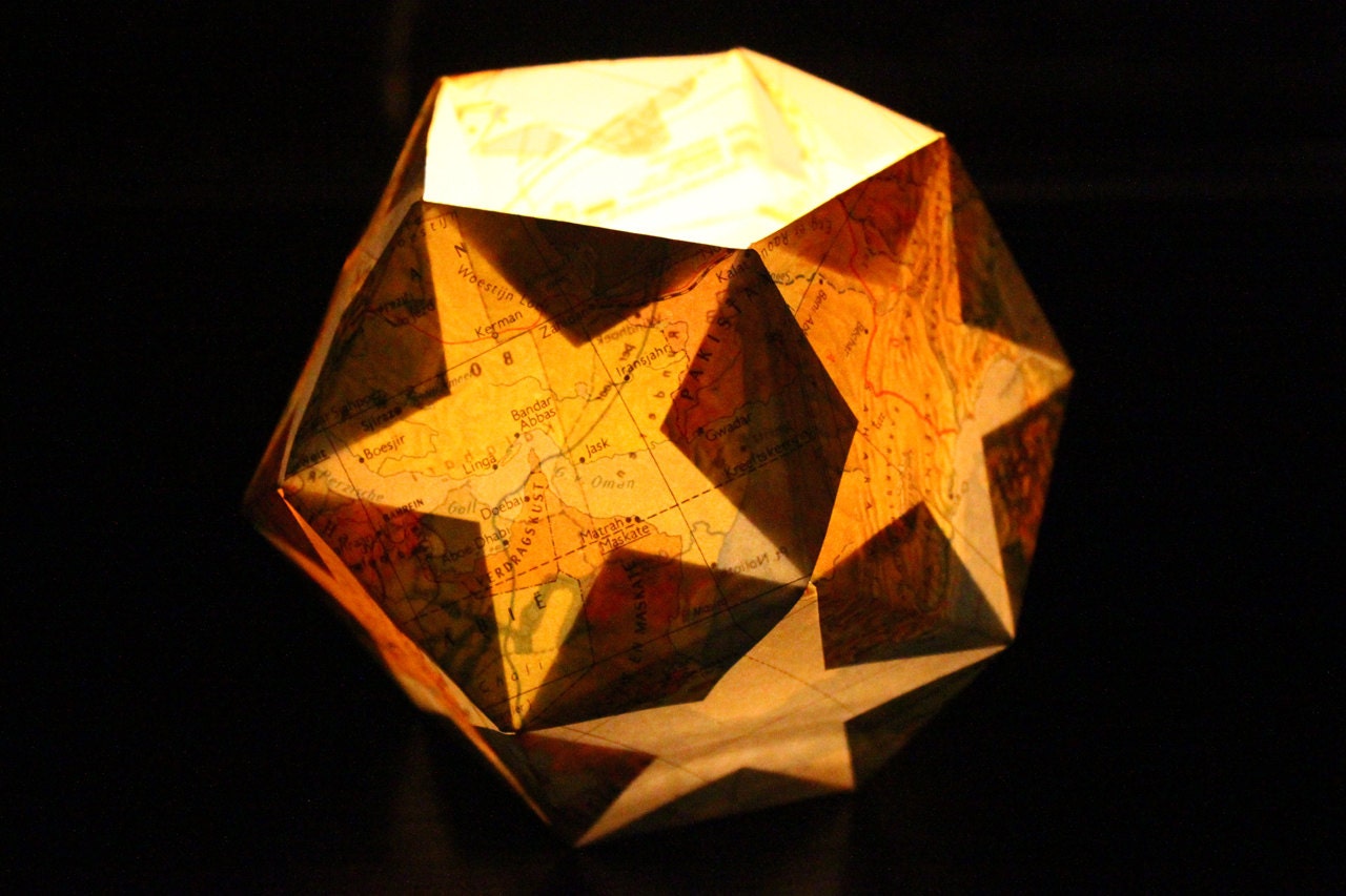 Pentagon Light in the Dark // Paper Lantern // DIY - Etsy