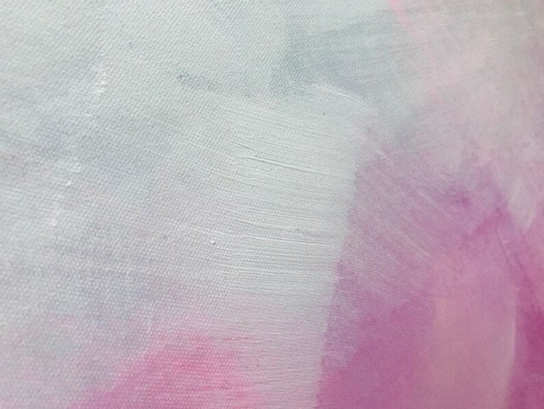 Creamcicle Pink Abstract Fine Art Print Soft White Painting | Etsy